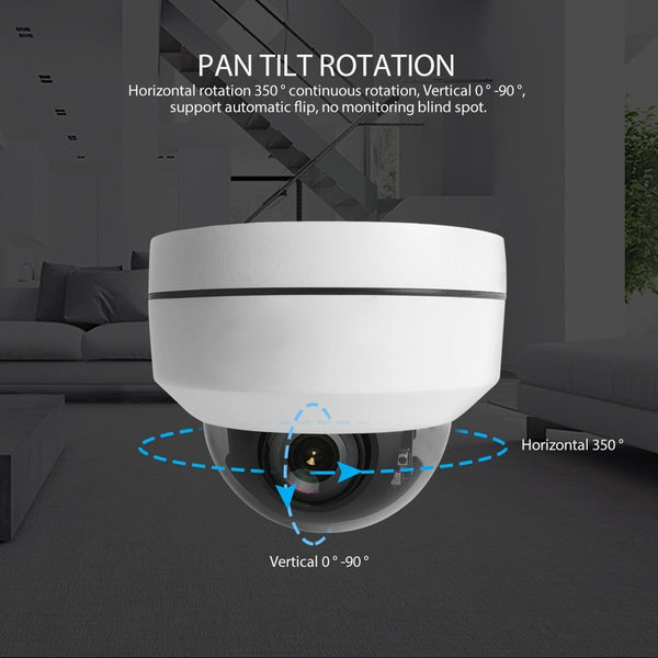 Caméra Motorisé Dôme PTZ IP POE Zoom X4 2MP ou 5MP Vision nocturne BOA ...
